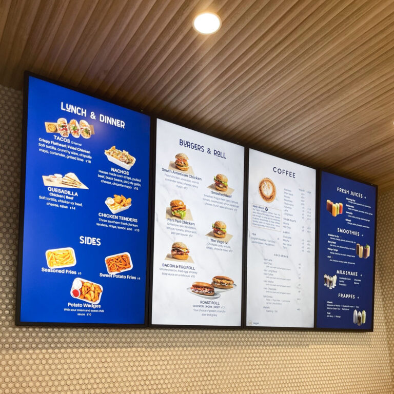 Digital Menu Boards, LCD Display Boards, Digital Menu Displays
